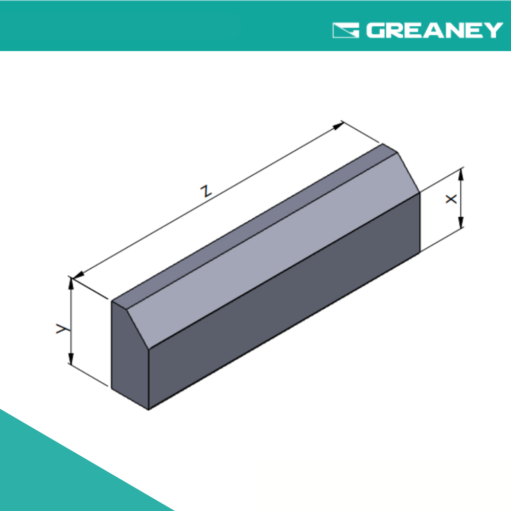 Full Batter Pressed Kerb 10 x 5 - Greaney Concrete
